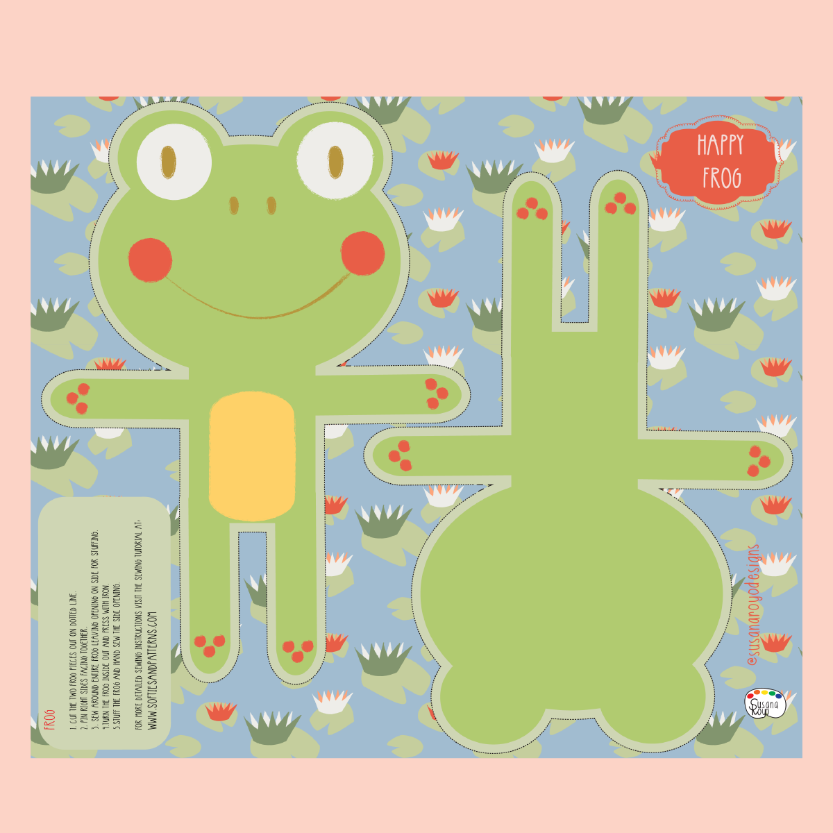 Fat Quarter Fabric Panels / Paneles de Telas – Softies and Patterns