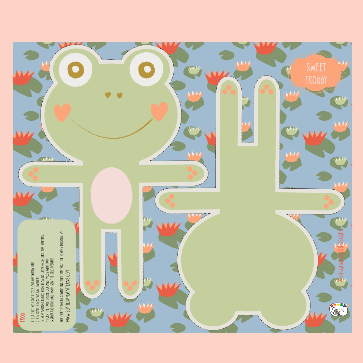 Fat Quarter Fabric Panels / Paneles de Telas – Softies and Patterns